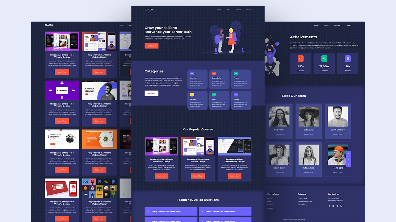Responsive React Portfolio website with Theme Customization